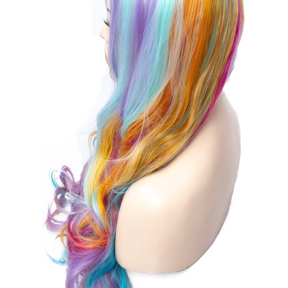 Accessories | Pastel Rainbow Multicolor Cosplay Curly Wig | Poshmark